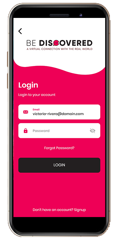 Be Discovered – App Landing Page